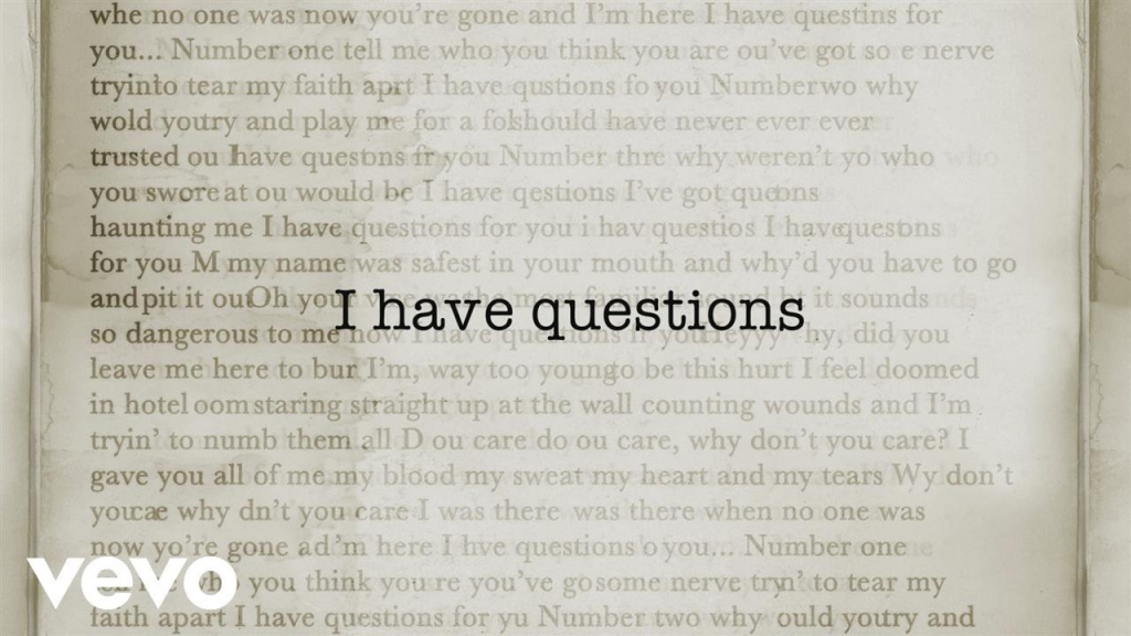 Camila Cabello - I Have Questions Lyrics